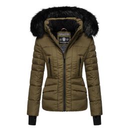 Navahoo Damen Winterjacke Adele &ndash; Warm, Mit Teddyfellfutter & Abnehmbarem Kunstfellkragen