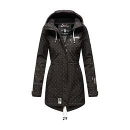 Marikoo lange Damen Steppjacke Abendsternchen mit abnehmbarer Kapuze