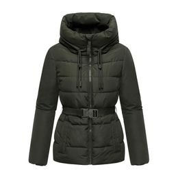 Marikoo Damen Winterjacke Himee mit Tailleng&uuml;rtel & Magnettaschen