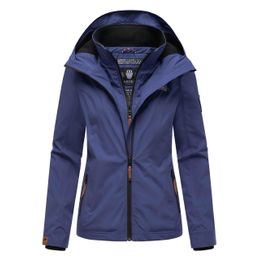 Marikoo Damen &Uuml;bergangsjacke Erdbeere mit Doppelkragen & Fleece-Innenfutter