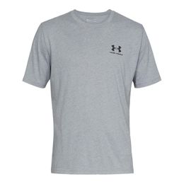 Under Armour - "Sportstyle" T-Shirt f&uuml;r Herren kurz&auml;rmlig (Hellgrau meliert/Schwarz)