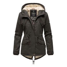 Marikoo Damen Winterjacke Manolya mit Teddyfellfutter & Baumwoll-Obermaterial