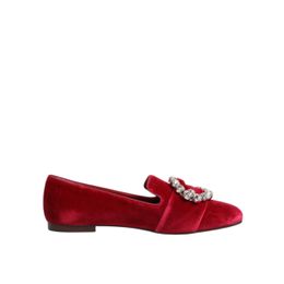 Dolce & Gabbana Samtloafer mit Strassschnalle