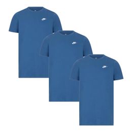 3er-Pack Nike Sportswear Club T-Shirts f&uuml;r Herren in Blau
