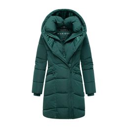 Marikoo Damen Steppmantel Virenaa mit Layer-Look & warmem Fleecefutter