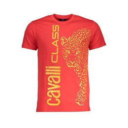 Cavalli Class Leopardenmuster T-Shirt Rot
