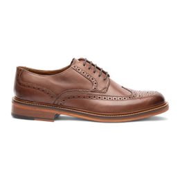 Chapman & Moore Herren Derby Brogue Oxford Schuhe aus braunem Leder