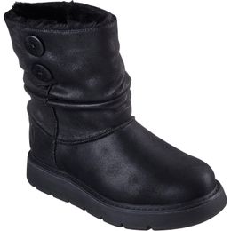 Skechers Keepsakes Lite Freezing Niedrige Textil-Winterstiefel f&uuml;r Damen in Schwarz