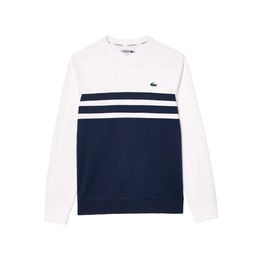 Lacoste - Sweatshirt Stretch f&uuml;r Herren - Tennis (Wei&szlig;/Marineblau)