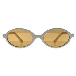 Miu Miu MU04ZS 14240D wei&Atilde;&Yuml;-orange mit silbernem Innenspiegel Sonnenbrille