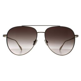 Salvatore Ferragamo Aviator Mens Light Gold Brown Gradient SF308S
