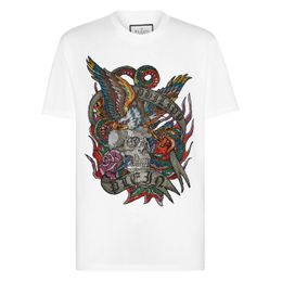 Philipp Plein T-Shirt Rundhalsausschnitt Tattoo