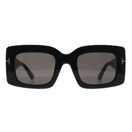 Tom Ford Brigitta FT1188 01A gl&Atilde;&curren;nzend schwarz grau mit hellem Spiegel Sonnenbrille