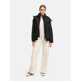 Marikoo Damen &Uuml;bergangsjacke Erdbeere mit Doppelkragen & Fleece-Innenfutter