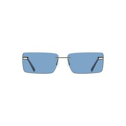Calvin Klein Rechteckige blaue Sonnenbrille