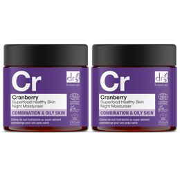 Dr. Botanicals Dr Botanicals Cranberry Superfood Gesunde Haut Nachtpflege Feuchtigkeitscreme 60ml x 2 Doppelpack