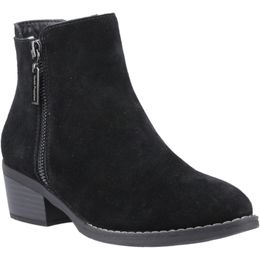 Hush Puppies Ingrid Damen Wildleder Schwarze Stiefeletten mit Absatz