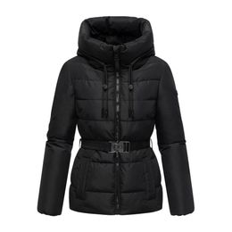 Marikoo Damen Winterjacke Himee mit Tailleng&uuml;rtel & Magnettaschen