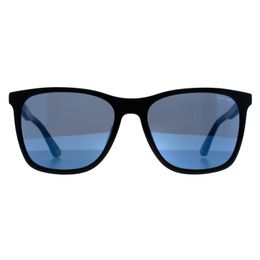 Police SPL872N Origins 1 700B gl&Atilde;&curren;nzend schwarzer Rauch Spiegel blaue Sonnenbrille