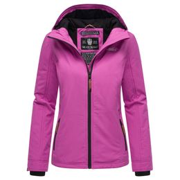 Marikoo Damen &Uuml;bergangsjacke leichte wind- und wasserabweisende Jacke mit Kapuze Lilac Lily