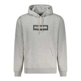 Napapijri Box Logo Hoodie Grau Melange