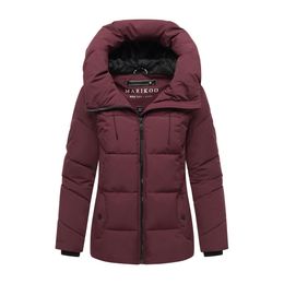 Marikoo Damen Winter Steppjacke Kuscheltatze XVI mit Kapuze