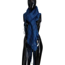 Costume National Leinen-Schal mit kariertem Muster und Fransen
