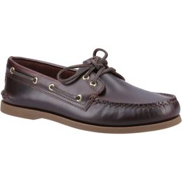 Sperry Authentische 2-Augen-Leder Herren Amaretto Bootsschuhe