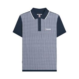 Lambretta Herren Gingham Poloshirt (Navy)