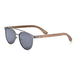 Earth Wood Positano Polarisierte Sonnenbrille - Dunkelbraun/Schwarz