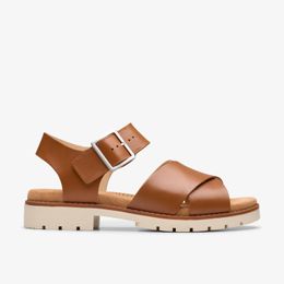 Clarks Orinoco Cross Tan Leather Sandalen