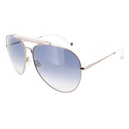 Tommy Hilfiger &ndash; Sonnenbrille mit wei&szlig;em Balken in Gold