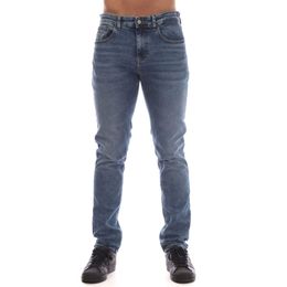 Herren Tommy Hilfiger Scanton Flag Bestickte Slim-Fit Jeans in Blau