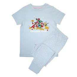 Disney - "Christmas Crew" Schlafanzug mit langer Hose f&uuml;r M&auml;dchen (Babyblau)