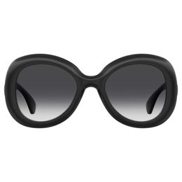 Moschino &ndash; Schwarze Sonnenbrille mit auff&auml;lligem, abgerundetem Rahmen