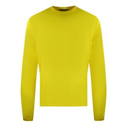 Dsquared2 - Gelbes Langarm-t-shirt Mit Gro&szlig;em Logo Auf Der R&uuml;ckseite