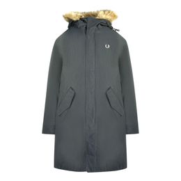 Fred Perry - Schwarze Parkajacke Mit Kapuze