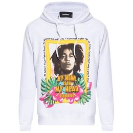 Dsquared2 Herren Bob Marley Hoodie (Wei&szlig;)