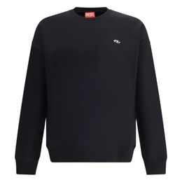 Diesel Sweatshirt Mit Kleinem Logo, Schwarz