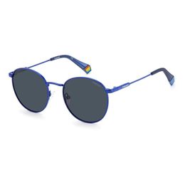 Polaroid Blaue Sonnenbrille aus Edelstahl
