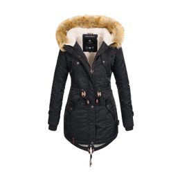 Navahoo Damen Winterjacke B399 &ndash; Warm, Wasserabweisend & Mit Abnehmbarem Kunstfellkragen