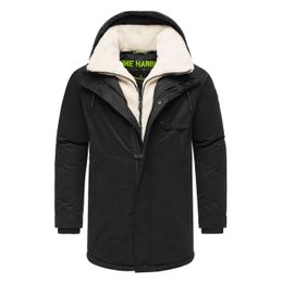 Stone Harbour Herren Winterjacke Navroos mit abnehmbarem Teddyfellkragen & Fleecefutter