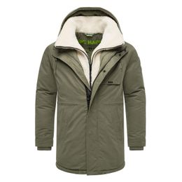 Stone Harbour Herren Winterjacke Navroos mit abnehmbarem Teddyfellkragen & Fleecefutter