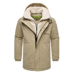 Stone Harbour Herren Winterjacke Navroos mit abnehmbarem Teddyfellkragen & Fleecefutter