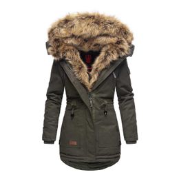 Navahoo Damen Winter Parka Daria &ndash; Klassiker, Warm & Mit Abnehmbarem Kunstfell