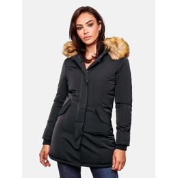 Marikoo Damen Winter Parka Karmaa mit abnehmbarem Kunstfellkragen