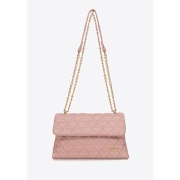 Wittchen Mini-Handtasche f&uuml;r Damen, gesteppt mit Herzen, rosa &Ouml;ko-Leder