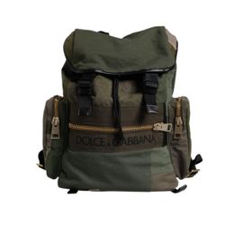 Dolce & Gabbana Milit&auml;rgr&uuml;ner Patchwork-Schulranzen