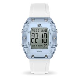 Ice Watch Ice Digit Boliday - White - Clear Blue Wei&szlig; Unisex Armbanduhr 024567 - S