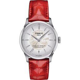 Tissot T-Classic Chemin Des Tourelles Powermatic 80 Damenuhr Rot T1392071611100